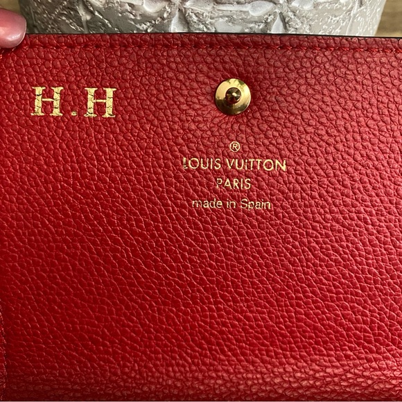 Louis Vuitton | Bags | Louis Vuitton Red Monogram Empreinte Envelope ...